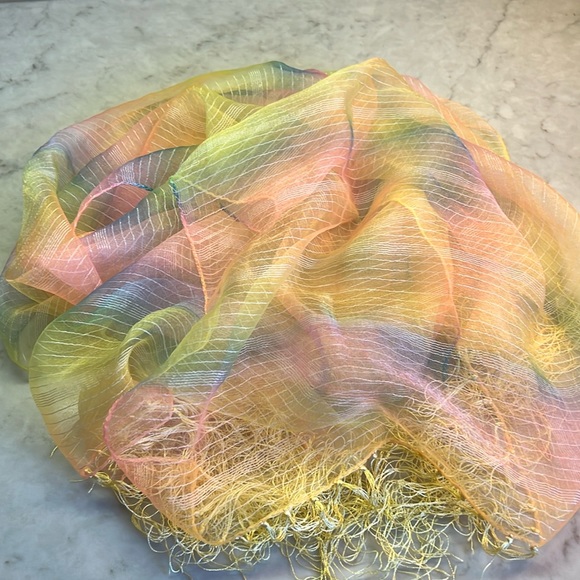 Accessories | Shiny Sparkly Rainbow Fluff Scarf | Poshmark